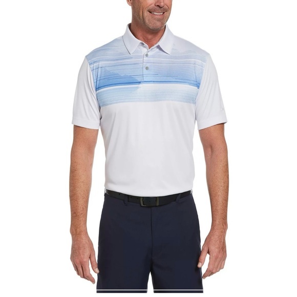 Pebble Beach | Shirts | Pebble Beach White And Blue Performance Polo ...